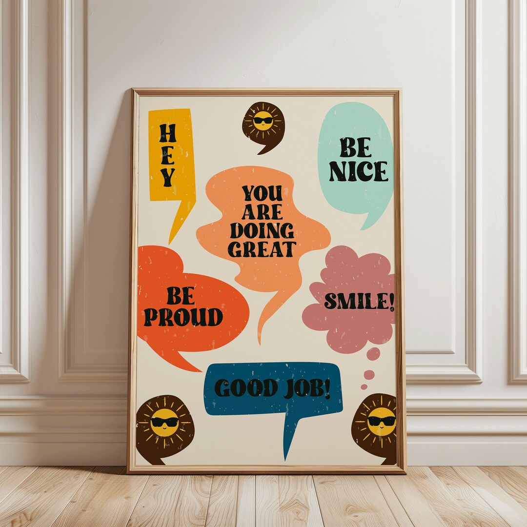 Fun Retro Speech Therapy Art, SLP Illustration Drawing, Office ...