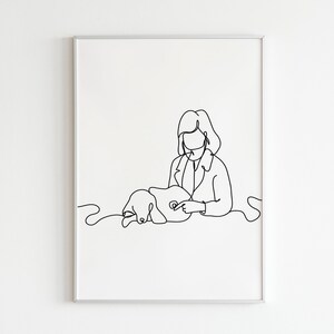 Veterinary Line Art, Vet Office, Clinic Decoration, Animal Hospital ...