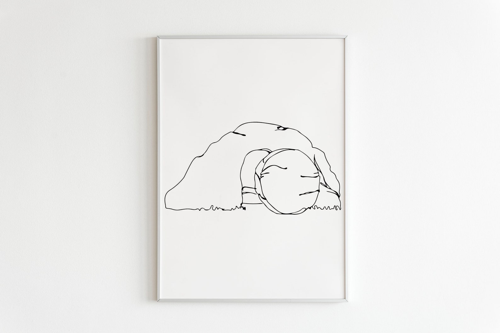 Minimalist Empty Tomb Line Art Digital Download Religious - Etsy