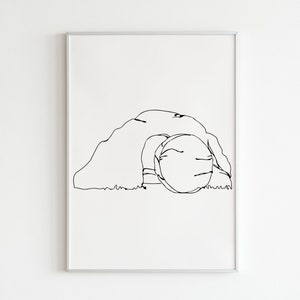 Minimalist Empty Tomb Line Art , Digital Download, Religious Print ...