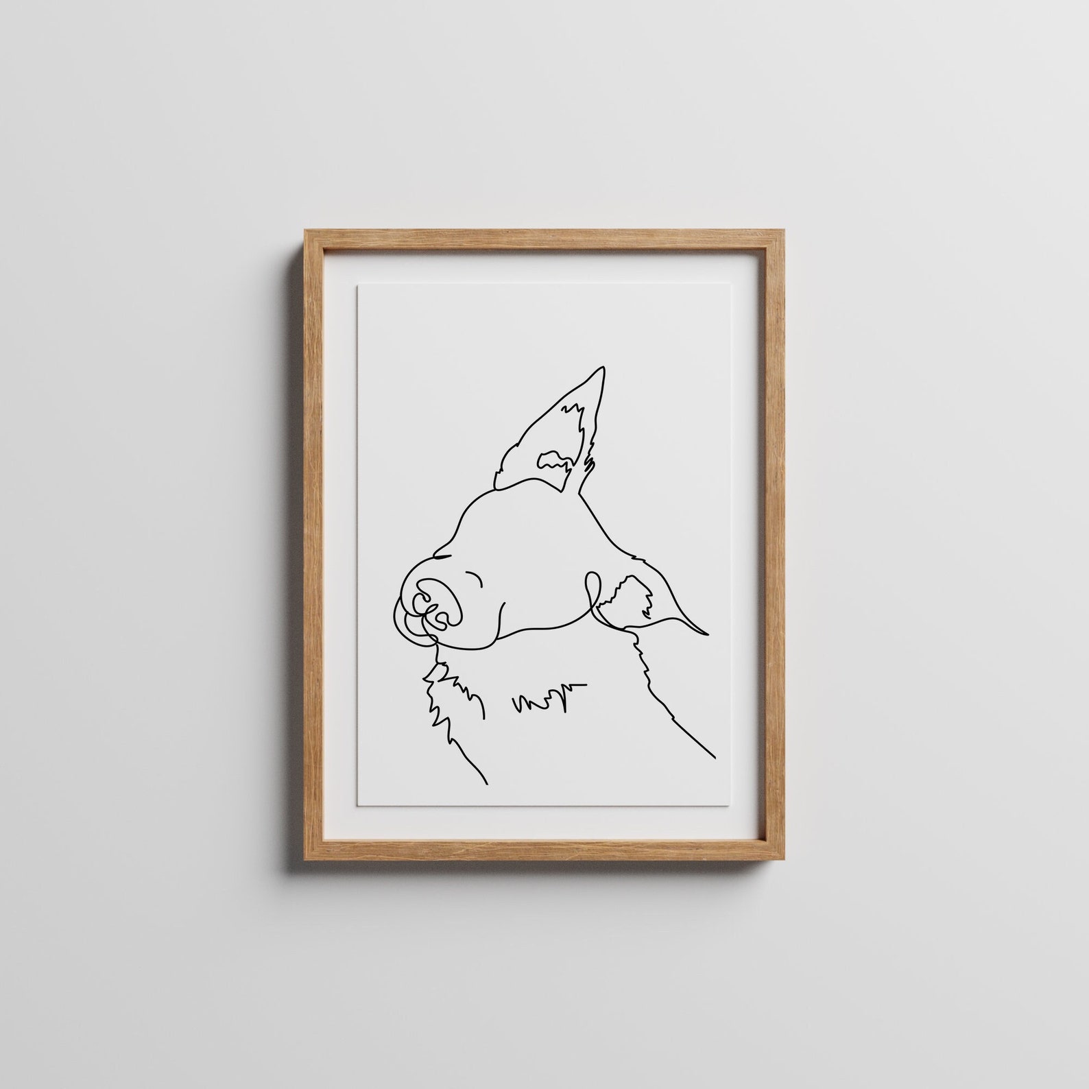 Dog Line Drawing Print, Veterinary Digital Download, Vet Office Outline ...