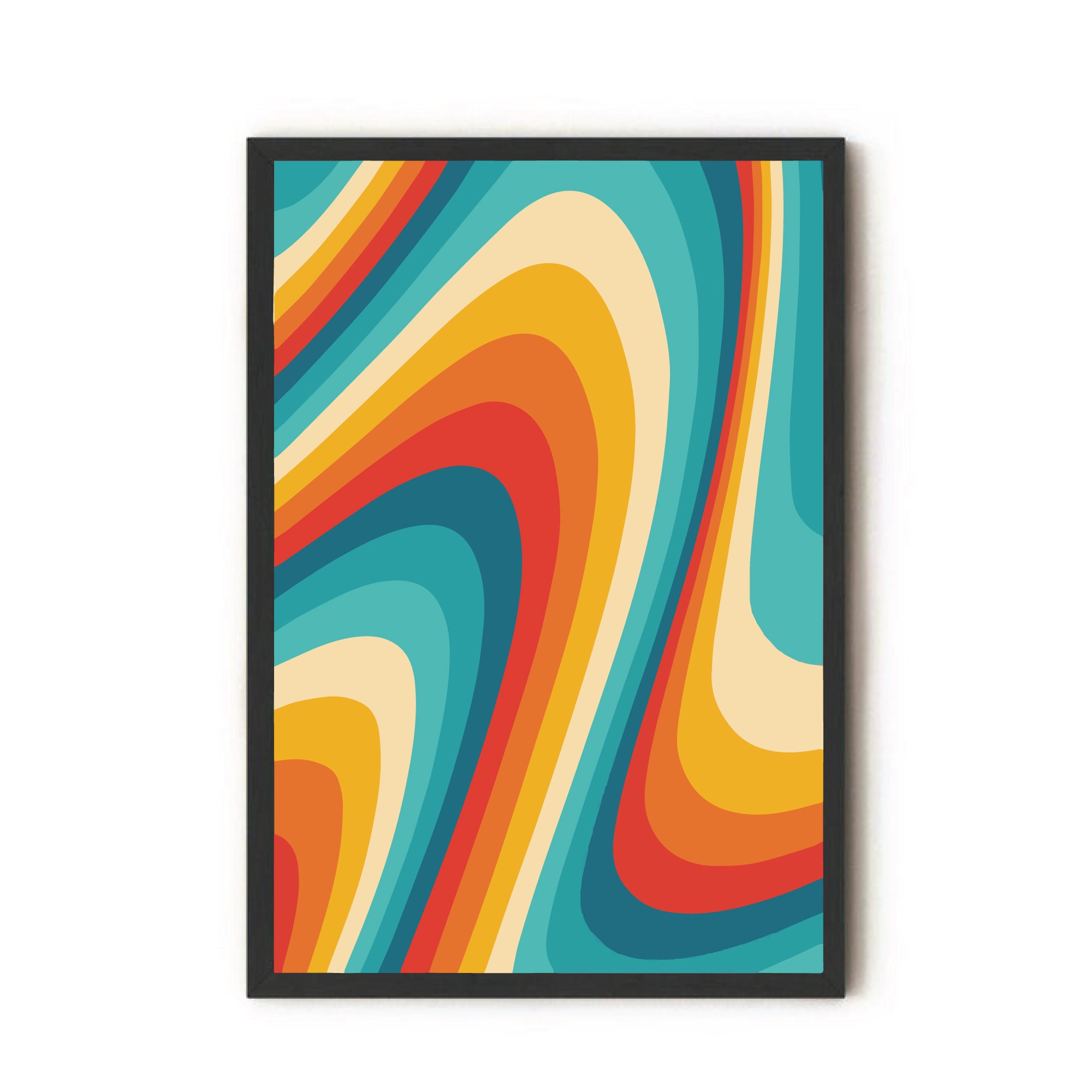 Prints Art & Collectibles Digital Prints Groovy Waves Digital Print ...
