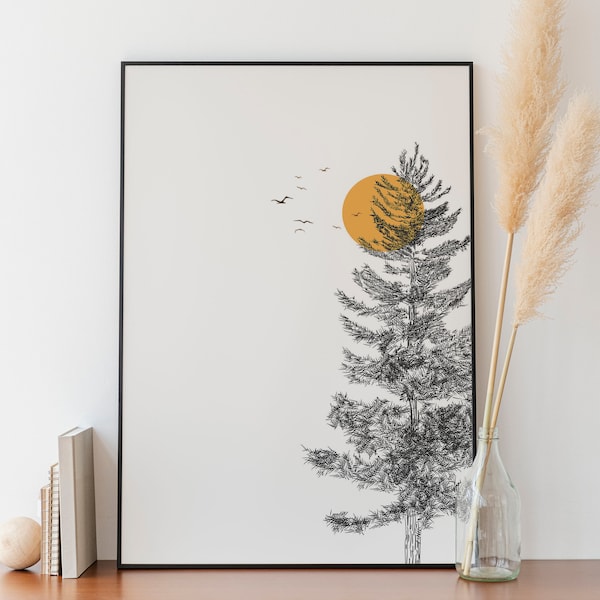 Pine Tree Poster - Etsy