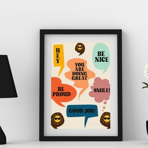 Fun Retro Speech Therapy Art, SLP Illustration Drawing, Office ...