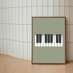 Retro Music Wall Art, Groovy Print, Piano Keys Poster, Musical Print ...