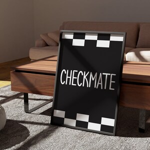 Chess Gallery Set of 15 Drawings, Check Decoration, Retro Print, Board ...