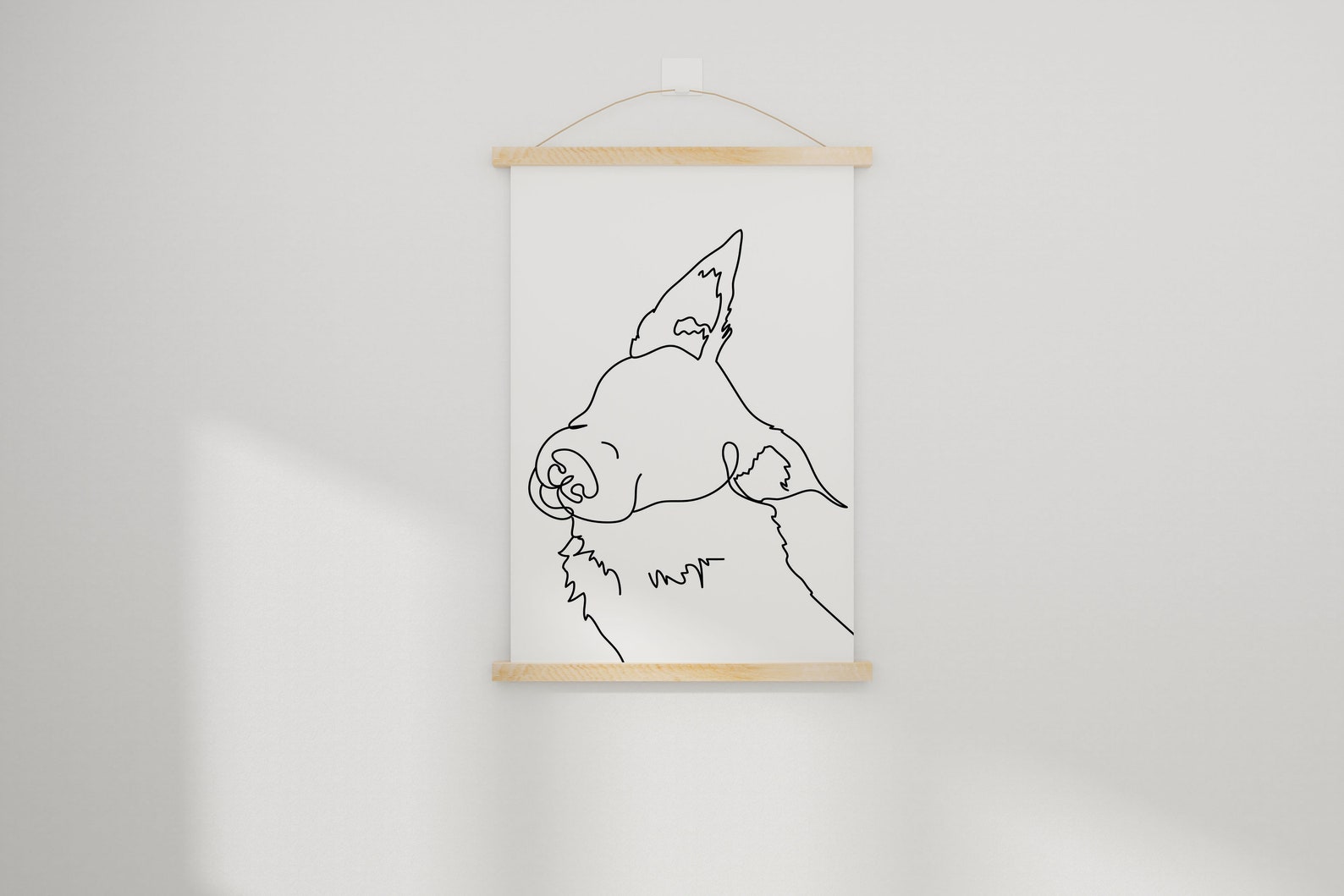 Dog Line Drawing Print, Veterinary Digital Download, Vet Office Outline ...