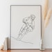 Minimalist Mountain Bike Line Art, Digital Download, MTB Print, Extreme ...