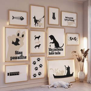 Retro Veterinary Gallery Set of 11 Drawings, VET Office Decoration ...
