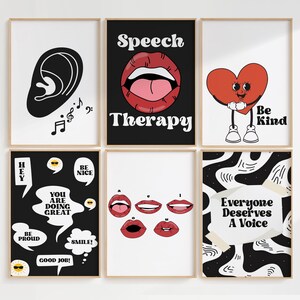 Fun Speech Therapy Art Gallery Set of 6 Drawing, Classroom Decoration ...