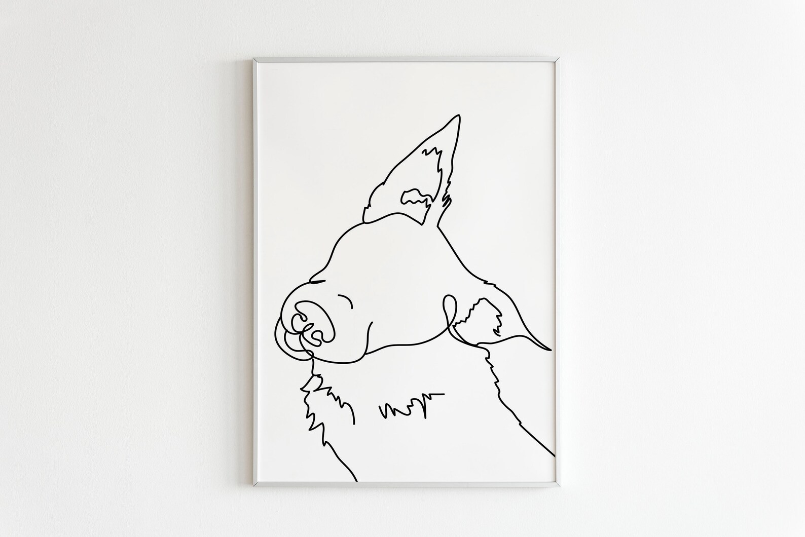Dog Line Drawing Print, Veterinary Digital Download, Vet Office Outline ...