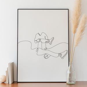 Minimalist Sport Therapy Line Art, Digital Download, Athlete Injury ...