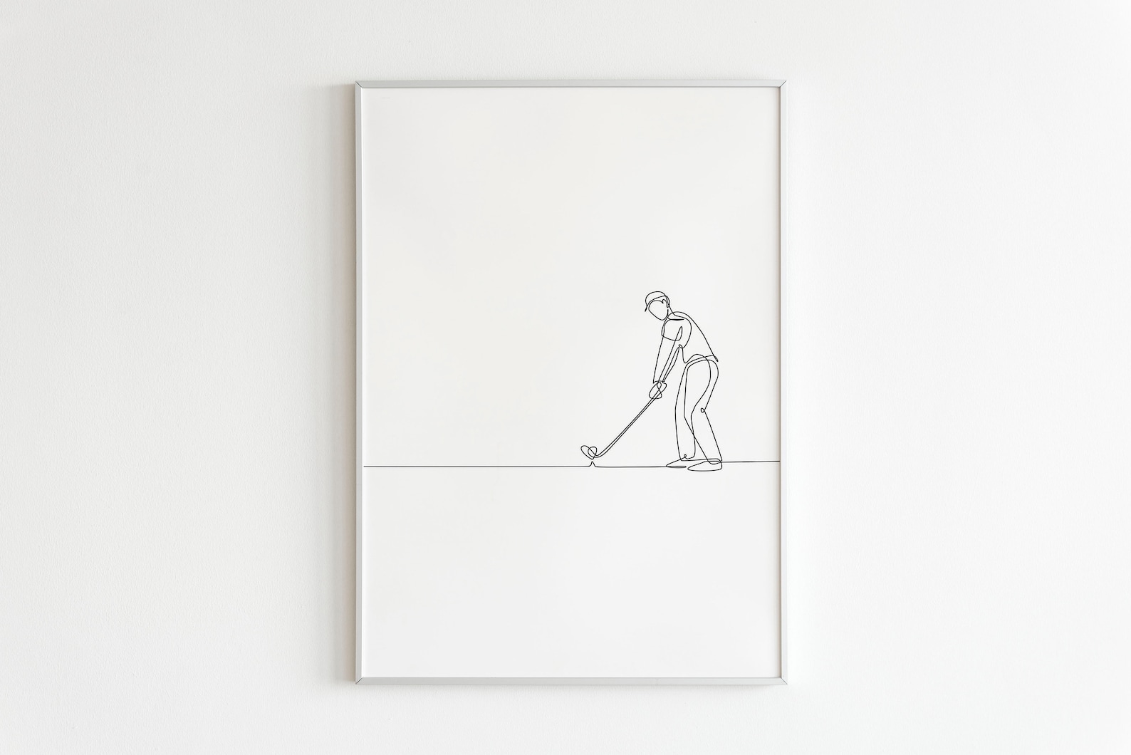 Minimalist Golf Player Line Art Digital Download Sport - Etsy