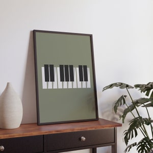 Retro Music Wall Art, Groovy Print, Piano Keys Poster, Musical Print ...