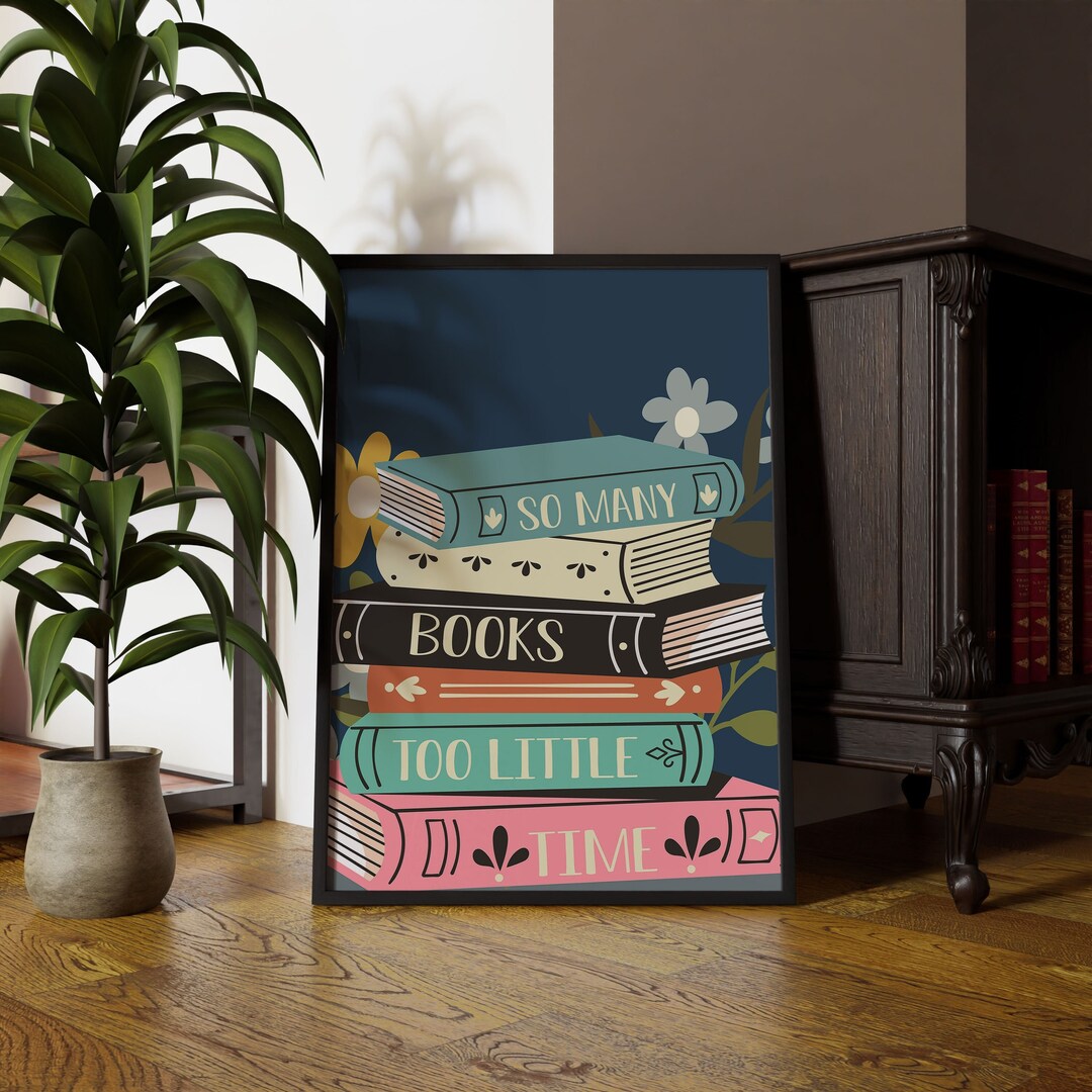 Book Poster Bookish Art Print Reading Wall Art Reader Gift - Etsy