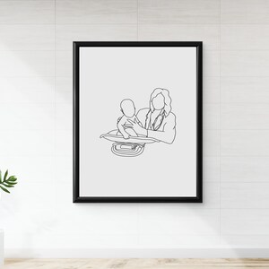Minimalist Pediatric Line Art, Digital Download, Medical Artwork ...
