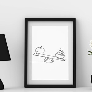 Nutritionist Drawing, Minimalist Line Art Print, Office Poster ...