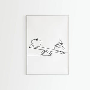 Nutritionist Drawing, Minimalist Line Art Print, Office Poster ...