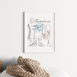 Minimalist Orthopedics Line Art, Digital File, Prostheses Print ...