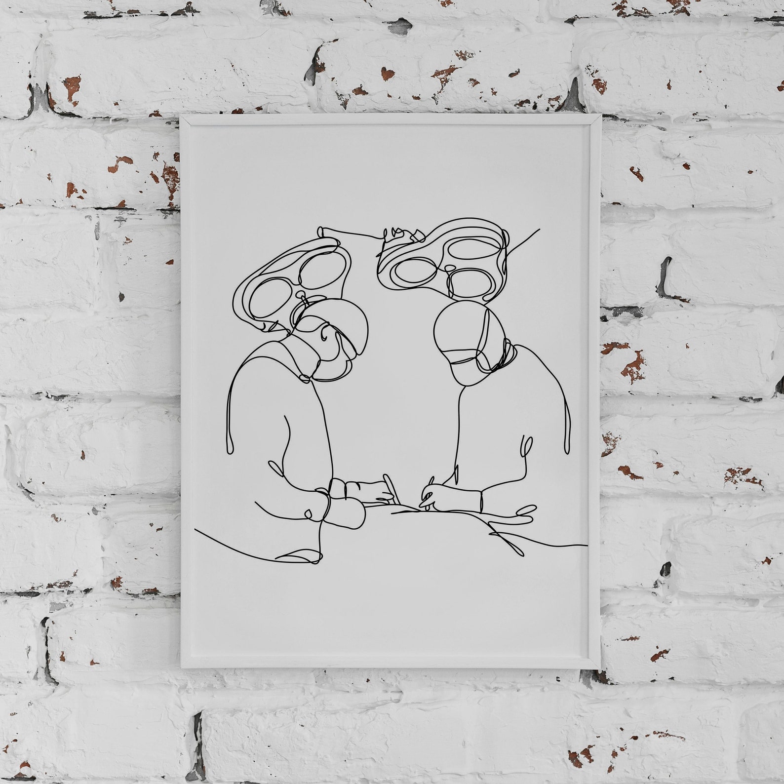 Minimalist Surgeon Line Art, Digital Download, Medical Health Print ...