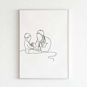 Minimalist Pediatric Line Art, Digital Download, Medical Artwork, Male ...