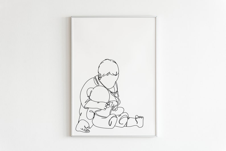 Minimalist Pediatric Line Art, Digital Download, Medical Artwork ...