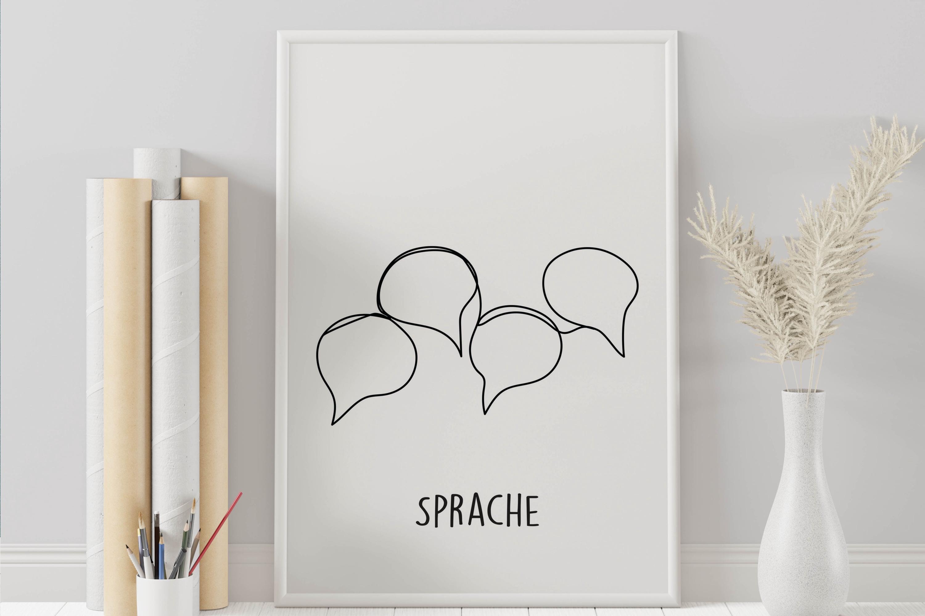 Minimalist Speech Therapy Line Art Gallery Set of 11 Drawings, Office ...