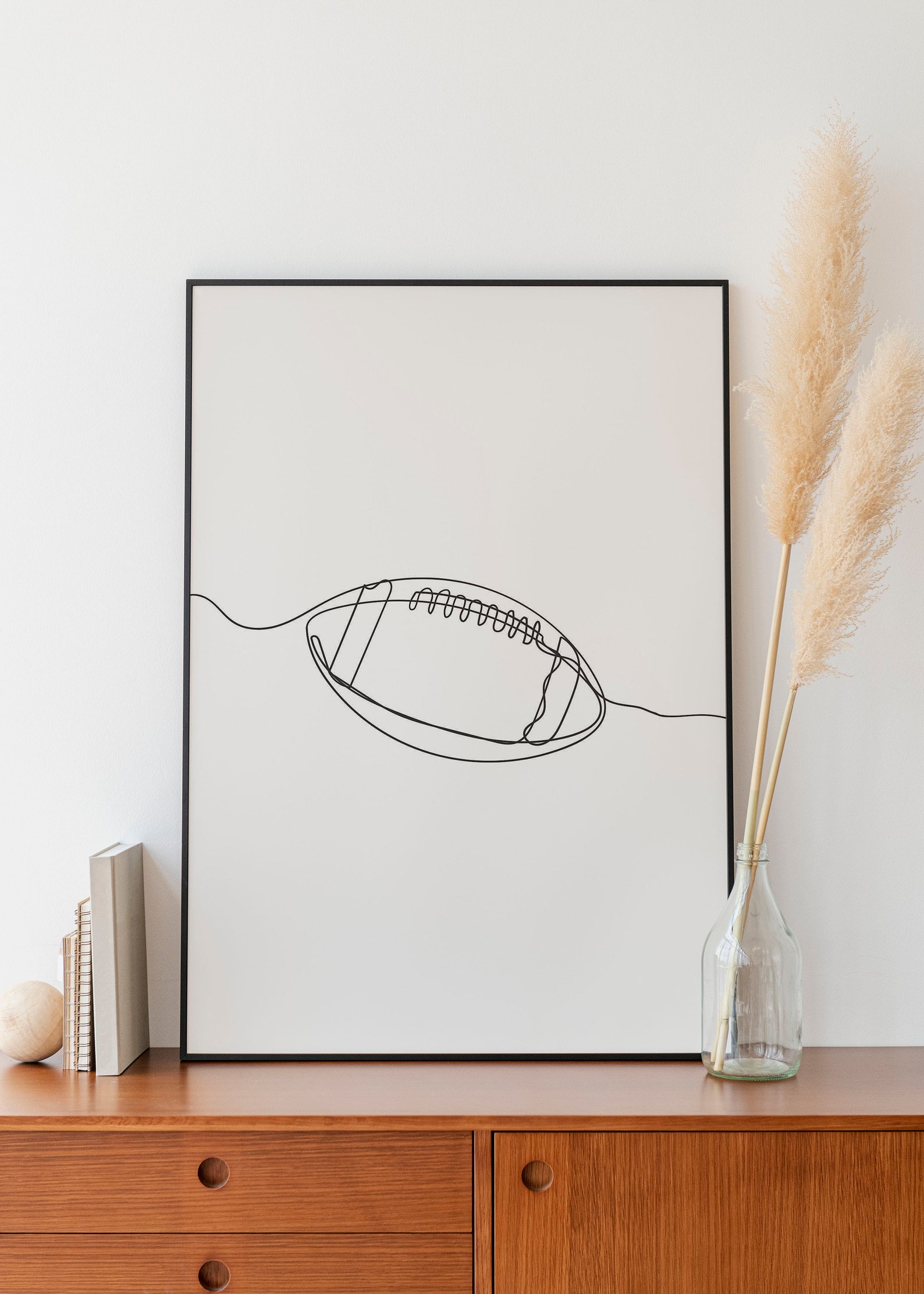 Minimalist American Football Line Art Digital Download Sport - Etsy