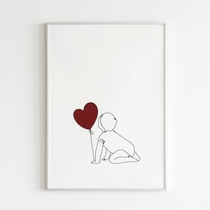 Minimalist Pediatric Line Art, Digital Download, Gift Artwork, Baby ...