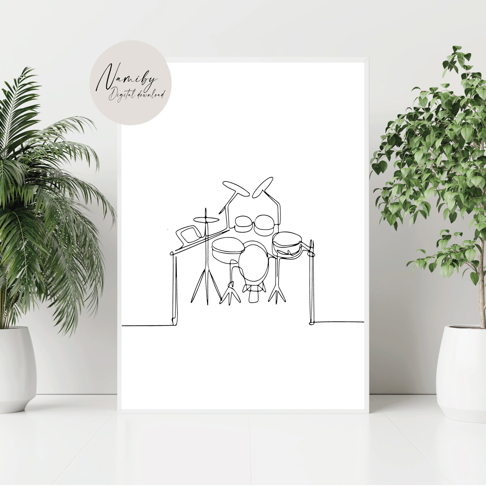 Minimalist Music Line Art Print Single Line Drawing | Etsy