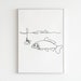 Fishing Wall Art, Minimalist Line Art, Fish Drawing Poster, Fisherman ...