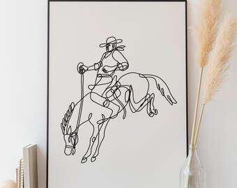Bronco Horse Art - Etsy