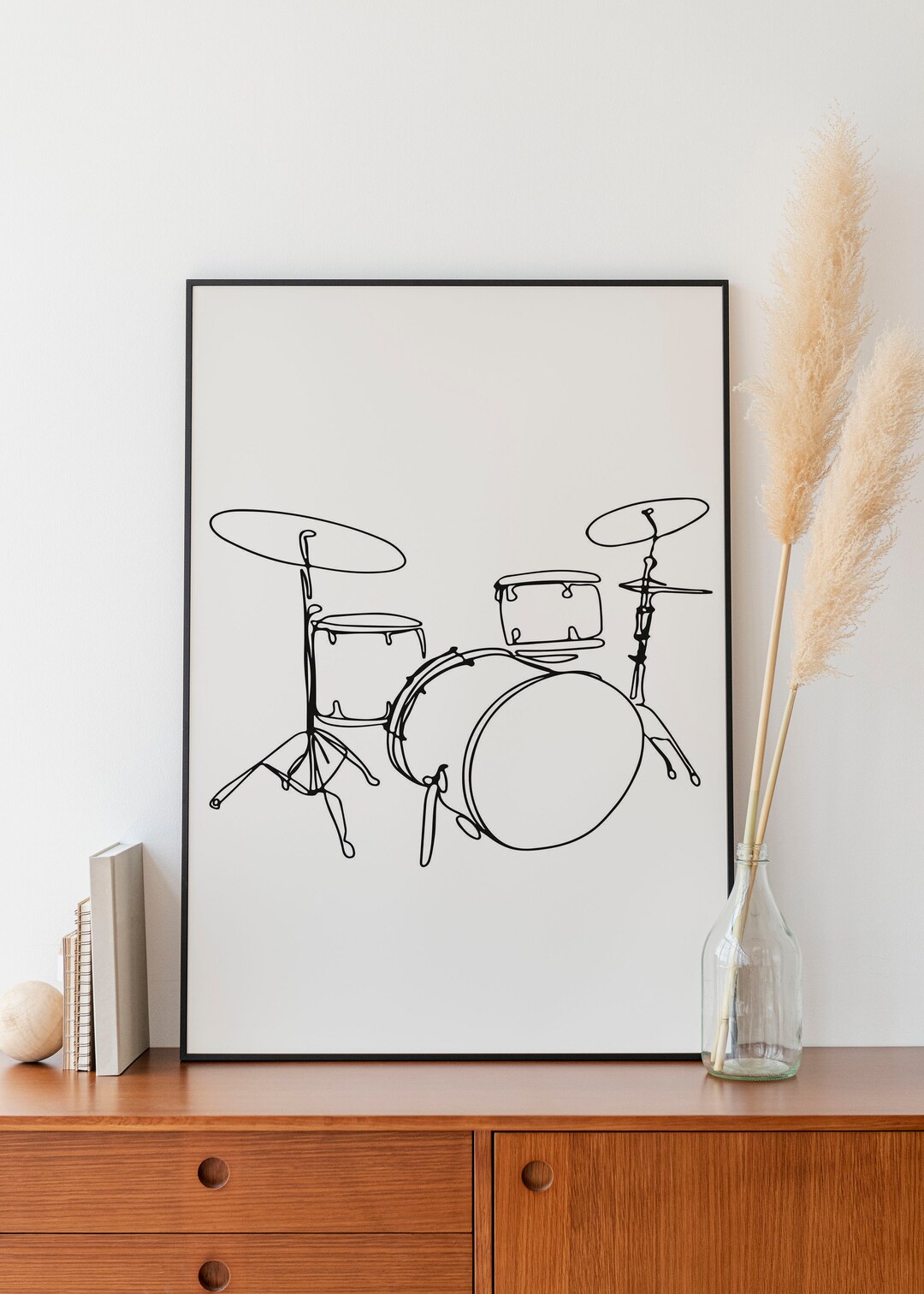 Minimalist Music Line Art Print Single Line Drawing - Etsy