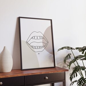 Minimalist Speech Therapy Line Art Gallery Set of 11 Drawings, Office ...