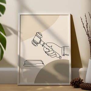Attorney Gallery Set of 11 Drawings, Minimalist Line Art Print, Lawyer ...