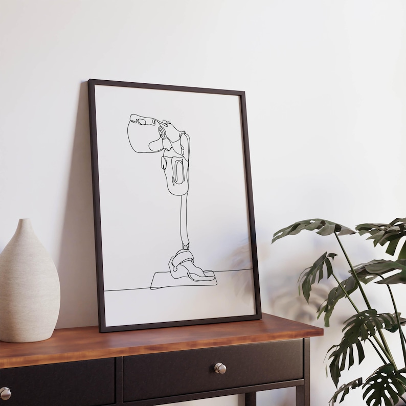 Minimalist Leg Prosthetic Line Art, Digital File, Prostheses Print ...