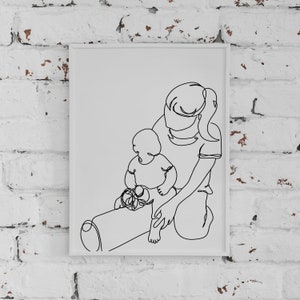 Minimalist Pediatric Line Art, Digital Download, Medical Artwork ...