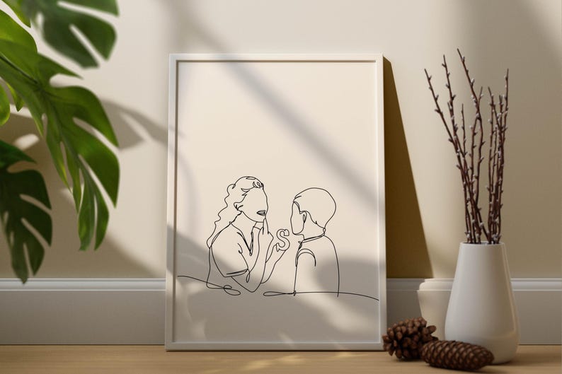 Minimalist Speech Therapy Line Art, SLP Drawings, Office Decoration ...
