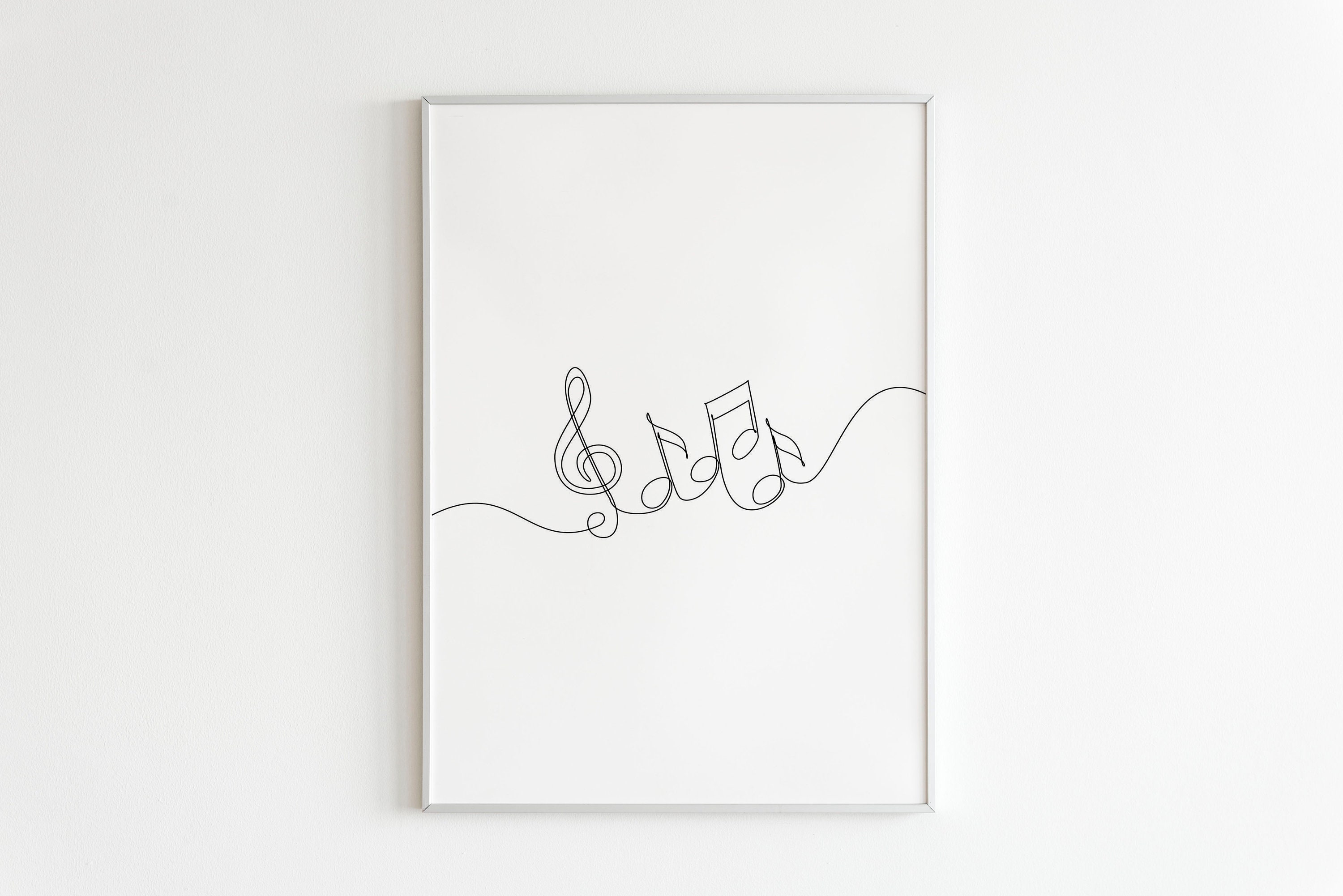 Minimalist Note Line Art Digital Download Music Print - Etsy UK