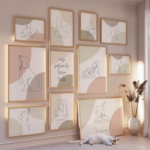 Veterinary Gallery Set of 11 Drawings, VET Office Decoration ...