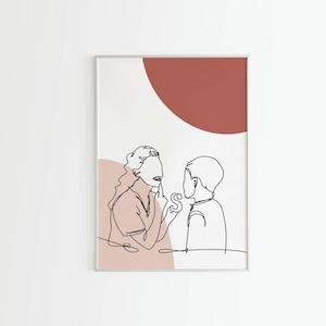 Minimalist Speech Therapy Line Art Gallery Set of 8 Drawings, Office ...