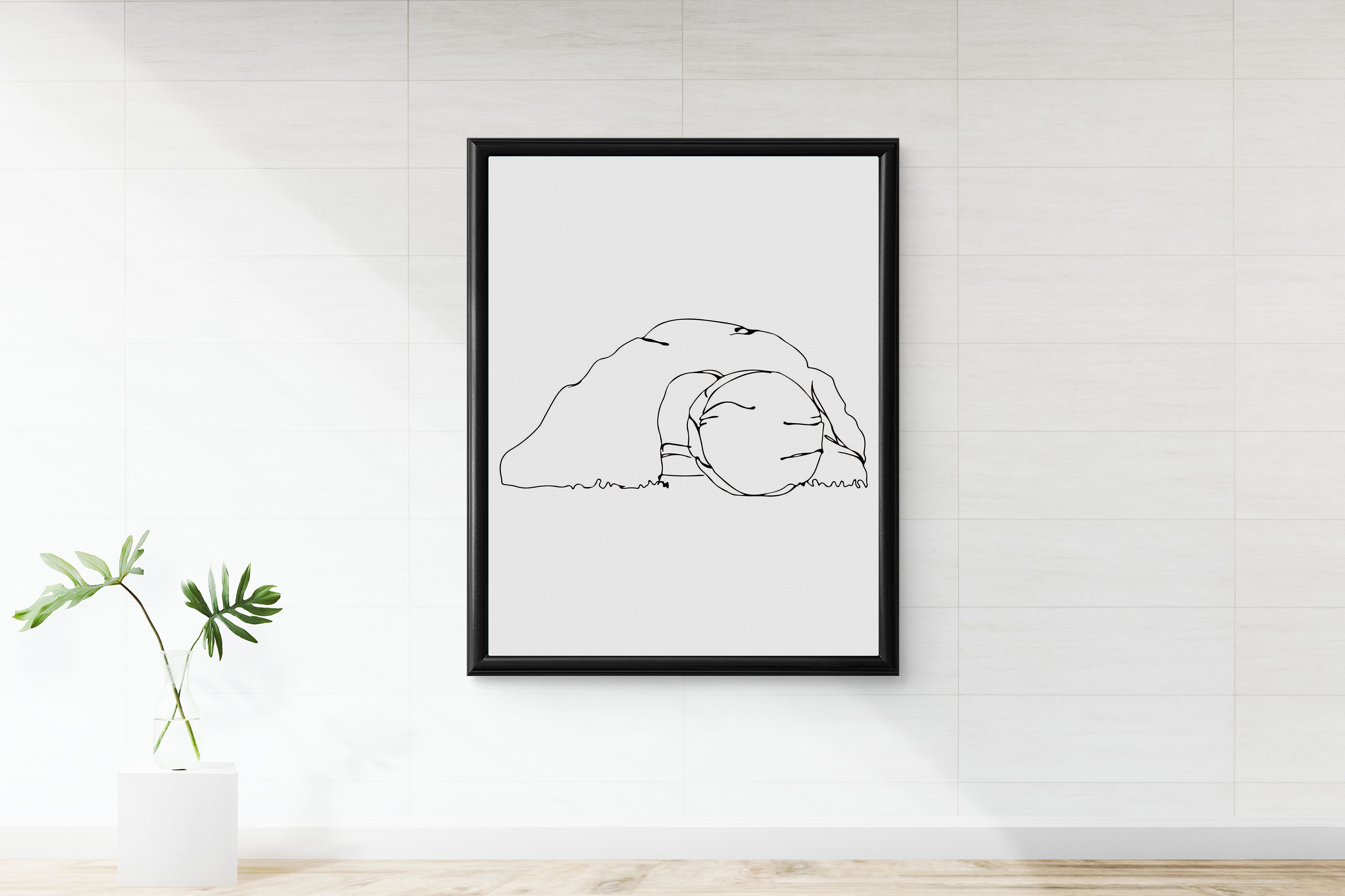 Minimalist Empty Tomb Line Art Digital Download Religious - Etsy