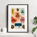 Fun Retro Speech Therapy Art, SLP Illustration Drawing, Office ...