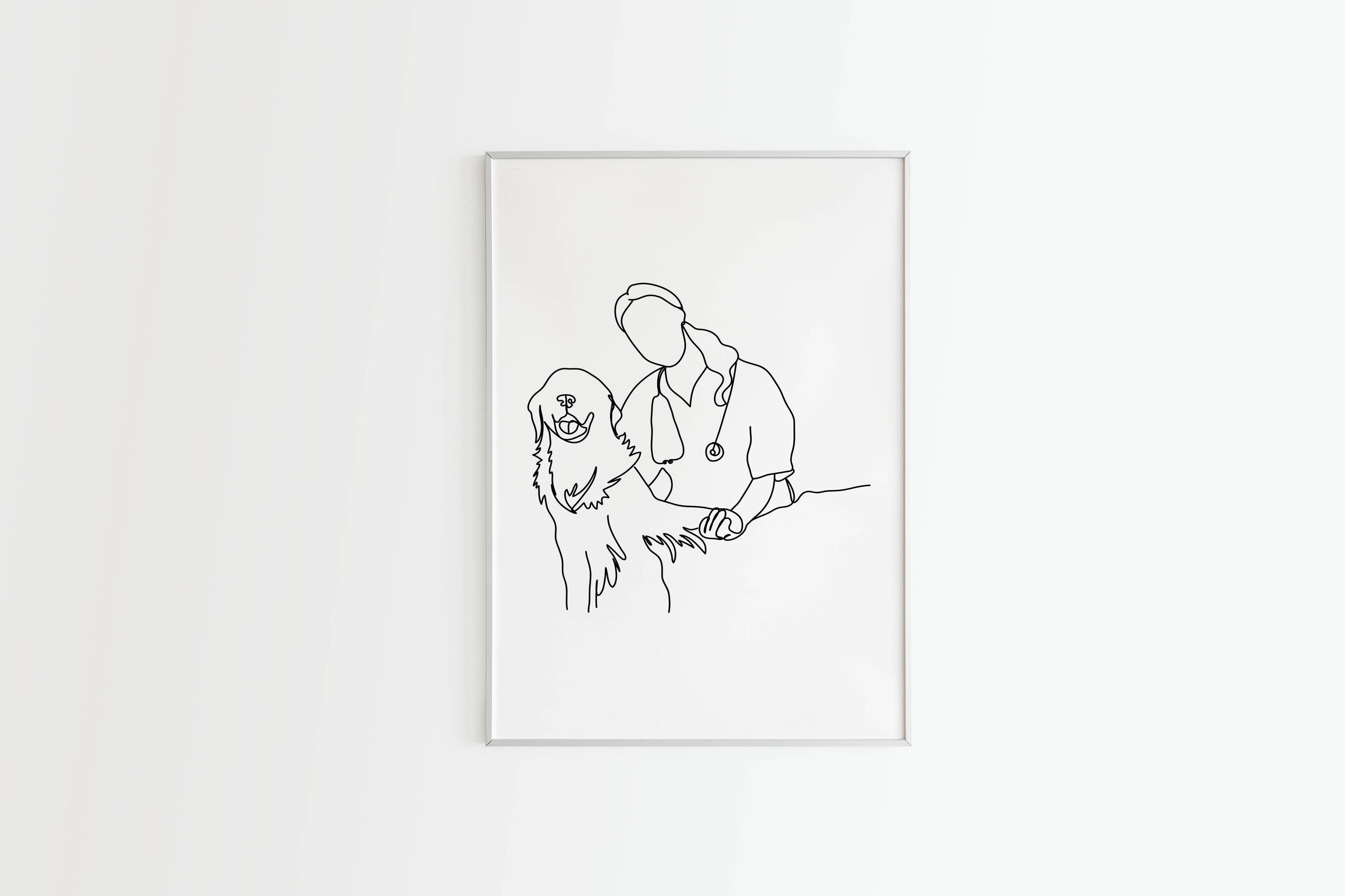 Veterinary Line Art, Digital Download, Vet Office Outline Drawing ...