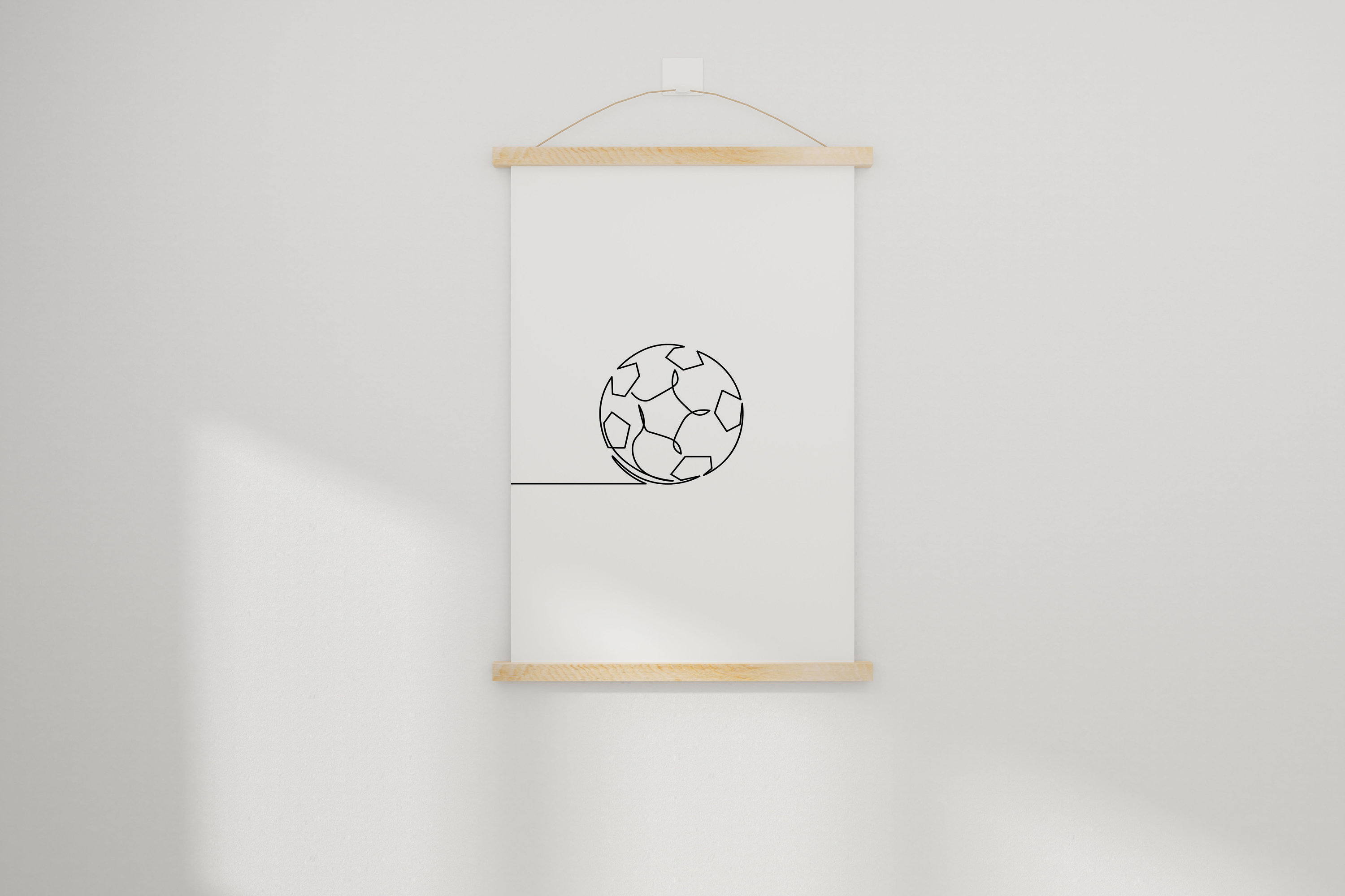 Minimalist Football Line Art Print Soccer Sport Wall Art - Etsy