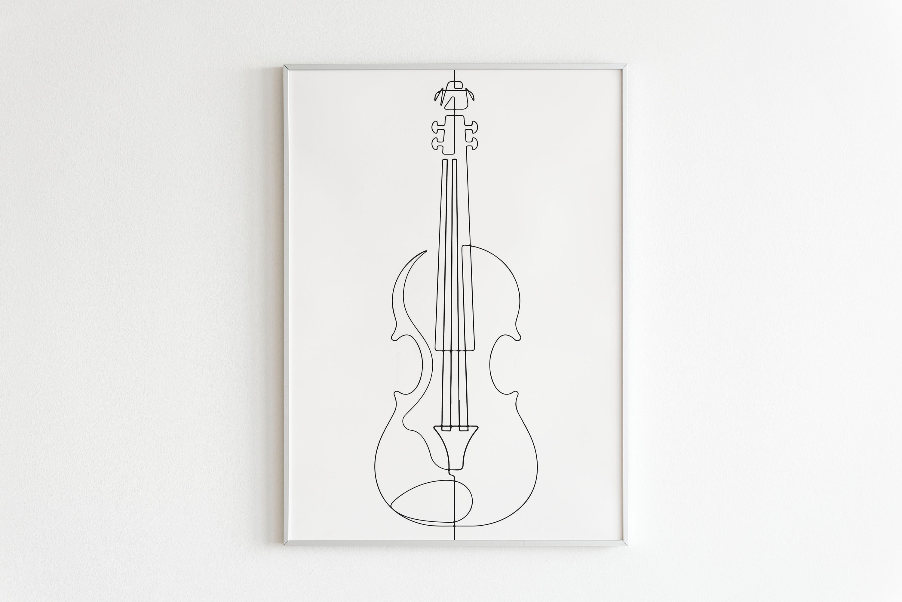 Minimalist Violin Line Art Digital Download Stringed Music - Etsy
