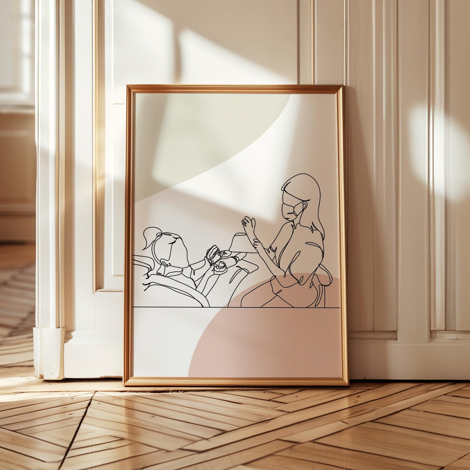 Minimalist Kid Dentist Line Art, Digital Download, Pediatric Dentistry ...