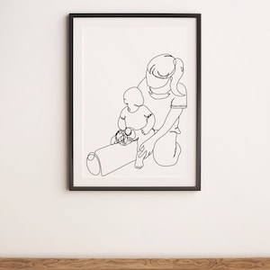 Minimalist Pediatric Line Art, Digital Download, Medical Artwork ...