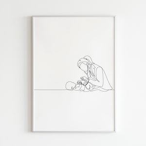 Minimalist Pediatric Line Art, Digital Download, Medical Artwork ...