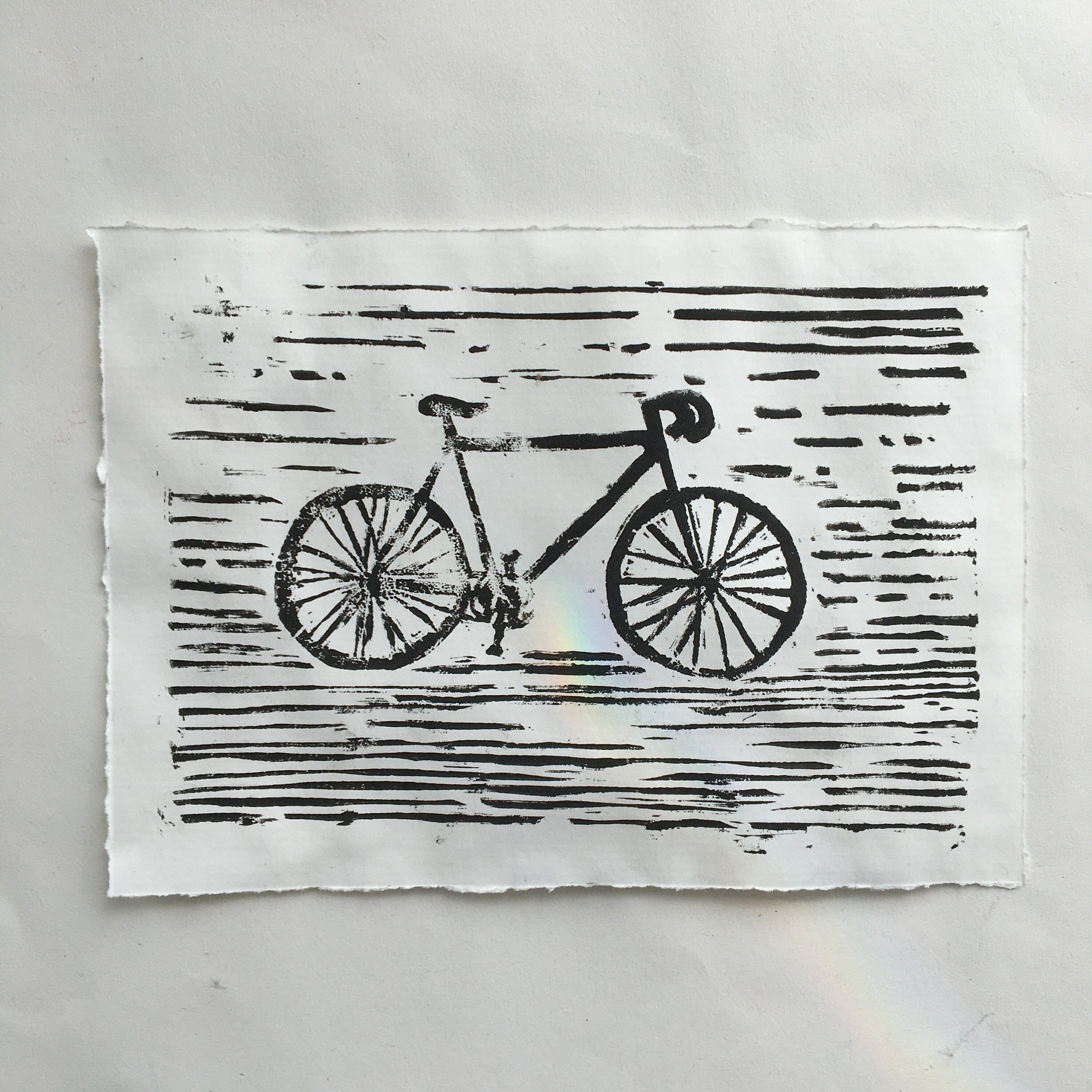 Bicycle Lino Print - Etsy